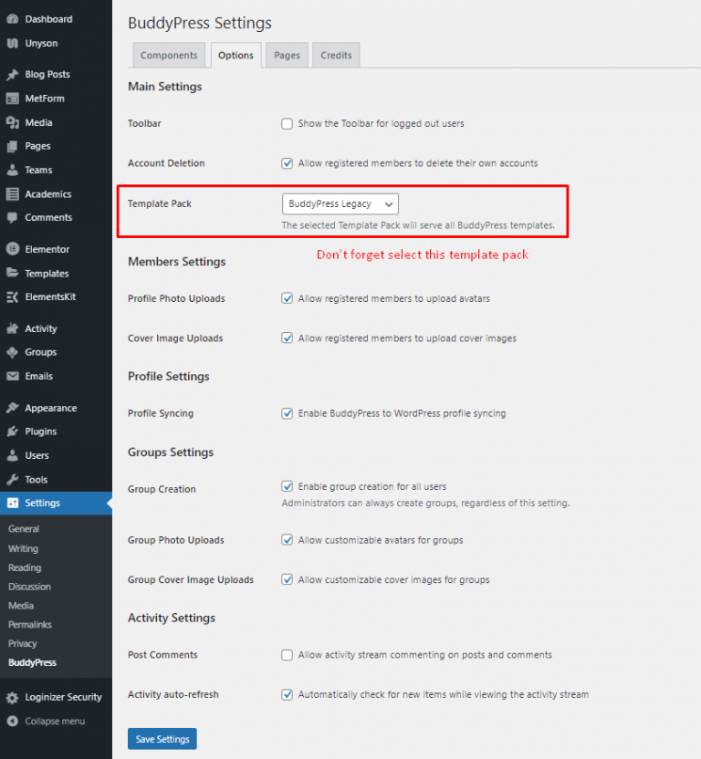 BuddyPress – Documentation for Themes